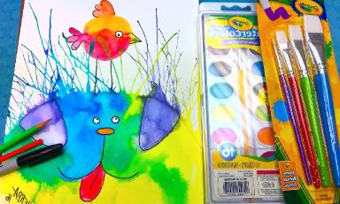 Bird On Puppy How To Draw And Paint A Dog Watercolor Tutorial | The Art ...