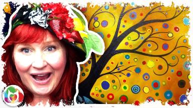 How To Paint | Abstract Bohemian Tree | Acrylic For Beginners | The Art ...