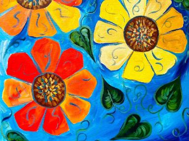 Beginners Acrylic Tutorial Flowers "Spring Blossom" Painting Lesson Art ...