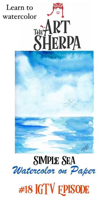 Simple Seascape In Watercolor | The Art Sherpa