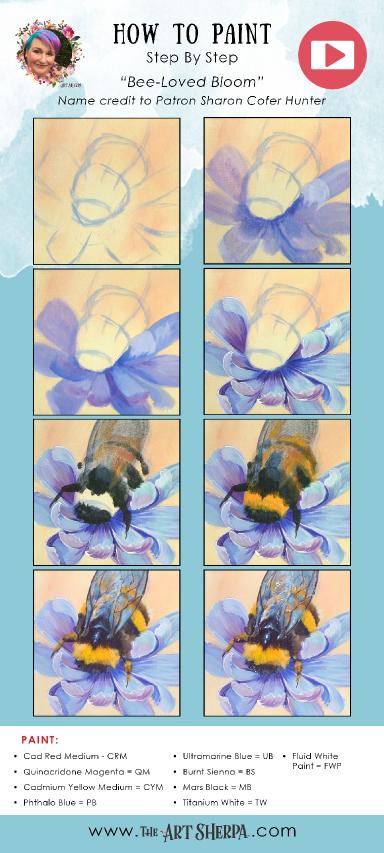 Bee And Flower Easy Acrylic Tutorial Step By Step Day 6 # ...