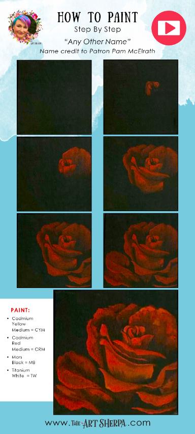 Red Rose Easy Acrylic Tutorial Step By Step Day 7 #acrylicapril2022 ...